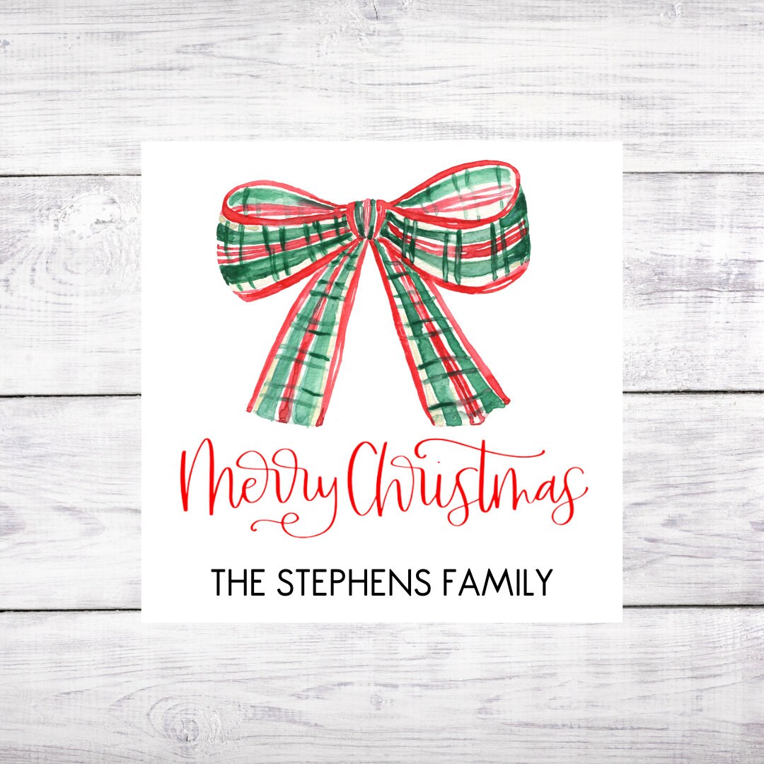 24 Personalized Christmas Gift Stickers, Christmas Stickers, Gift ...