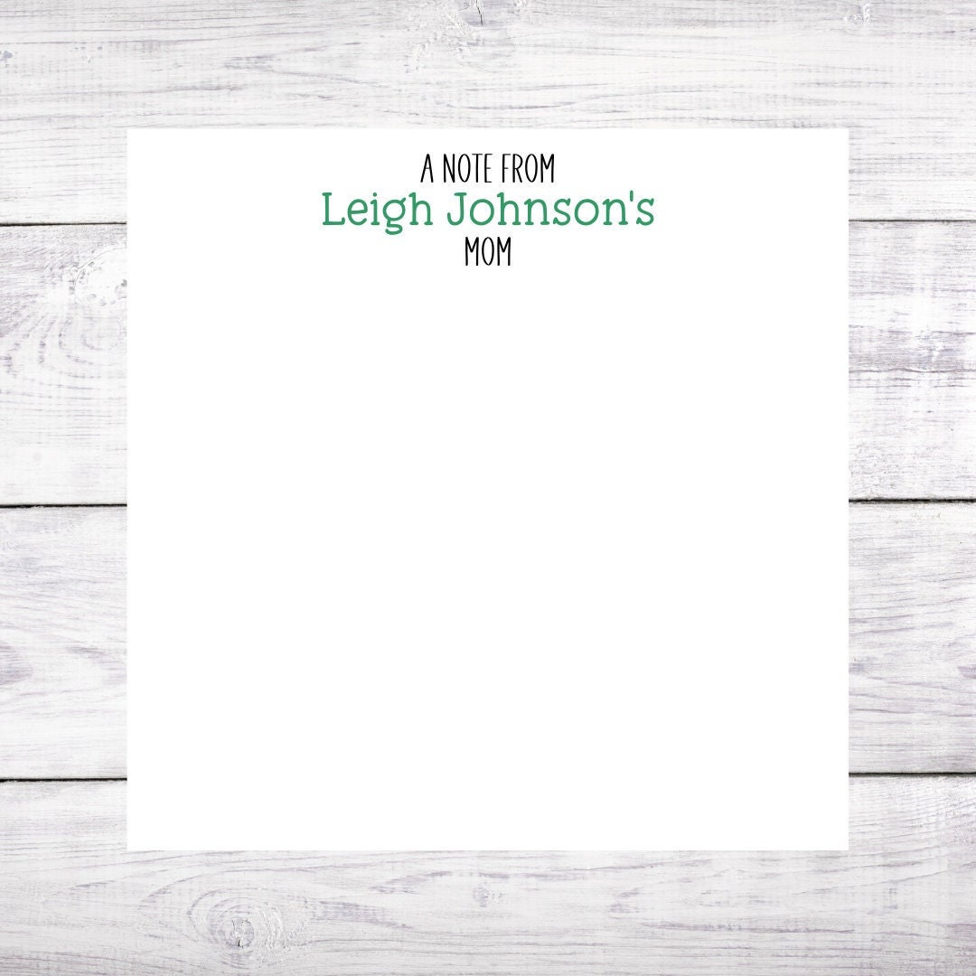 Notes From Mom - Kids Notes - Personalized - Customized - School Notes ...
