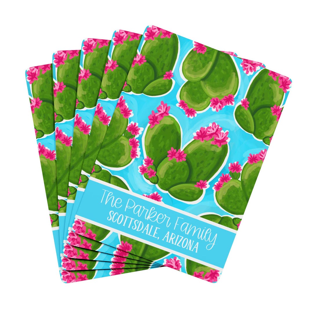 Personalized Playing Card, Custom Card Deck, Desert House, Hostess Gift ...