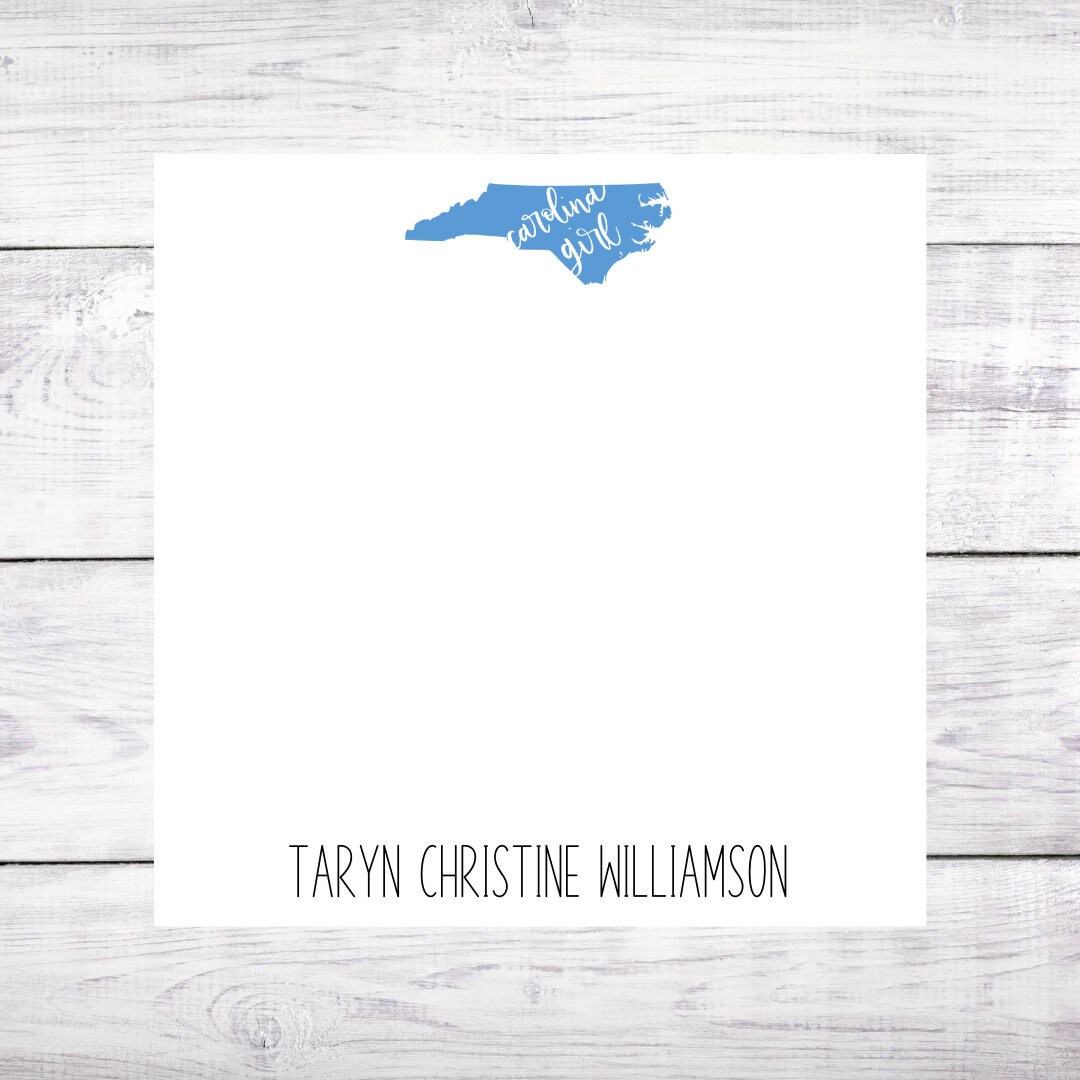 North Carolina Notepad College Colors Graduation Gift Alumni Carolina ...