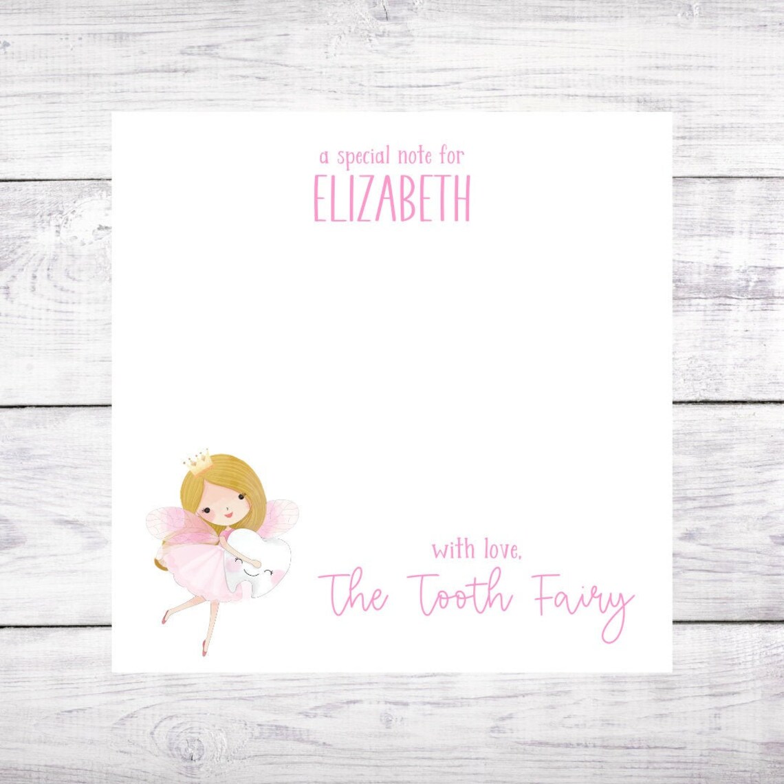 Personalized Tooth Fairy Notepad Note From the Tooth Fairy - Etsy