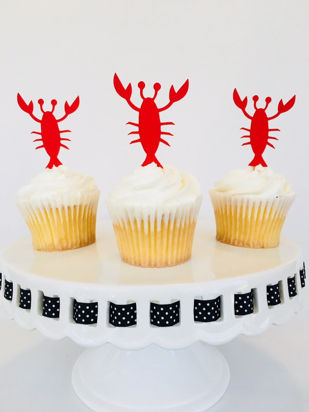 Lobster Cupcake Toppers - Seafood Boil - Seafood Bake - Party ...