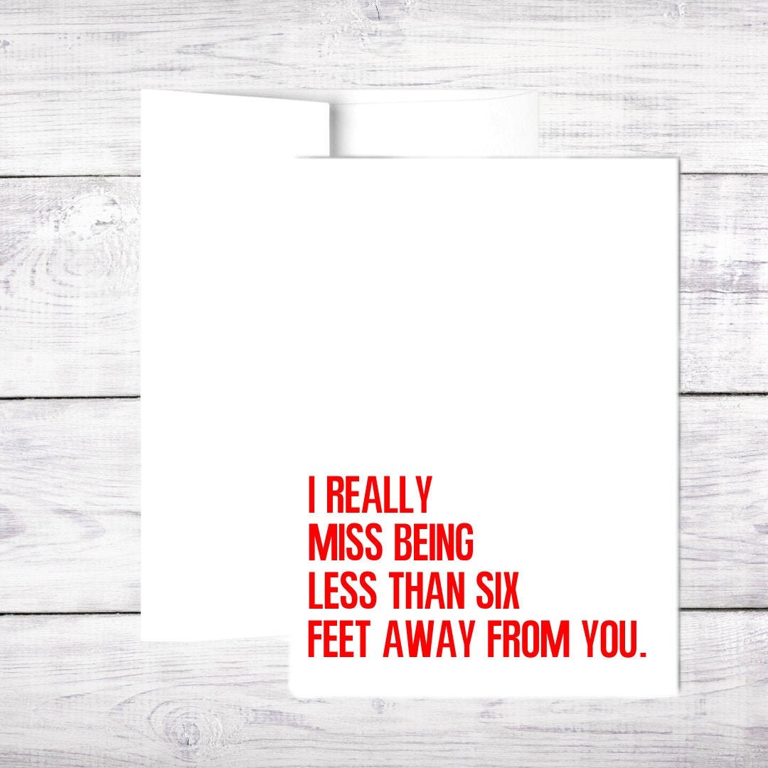 Quarantine Card Funny Friend Card Social Distancing I - Etsy