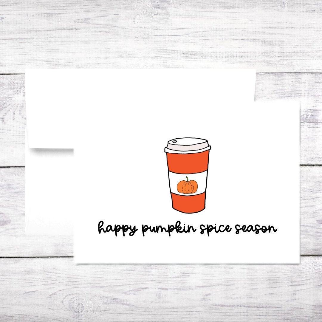 Funny Pumpkin Spice Card - Fall Thank You or Birthday - Etsy