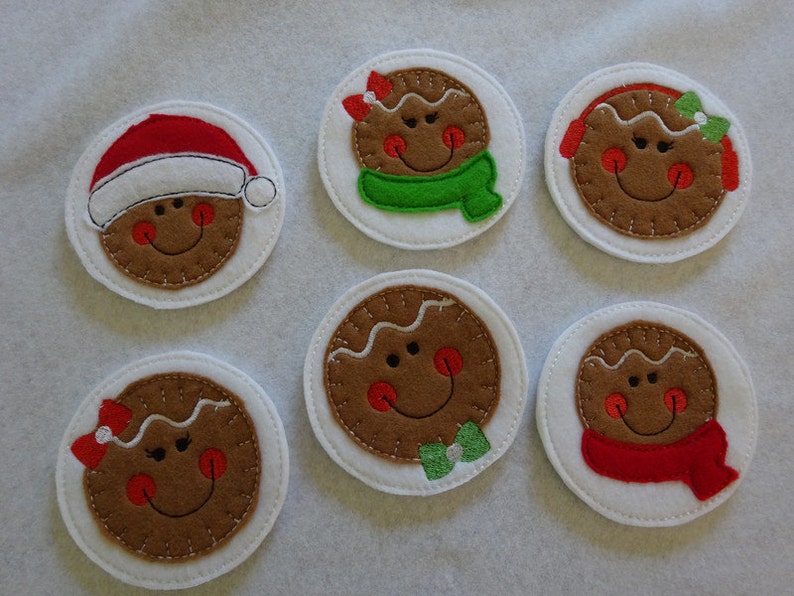 ITH Embroidery Design Mug Rug Coaster Gingerbread Gingerman - Etsy