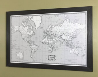 Aluminum World Map | Etsy
