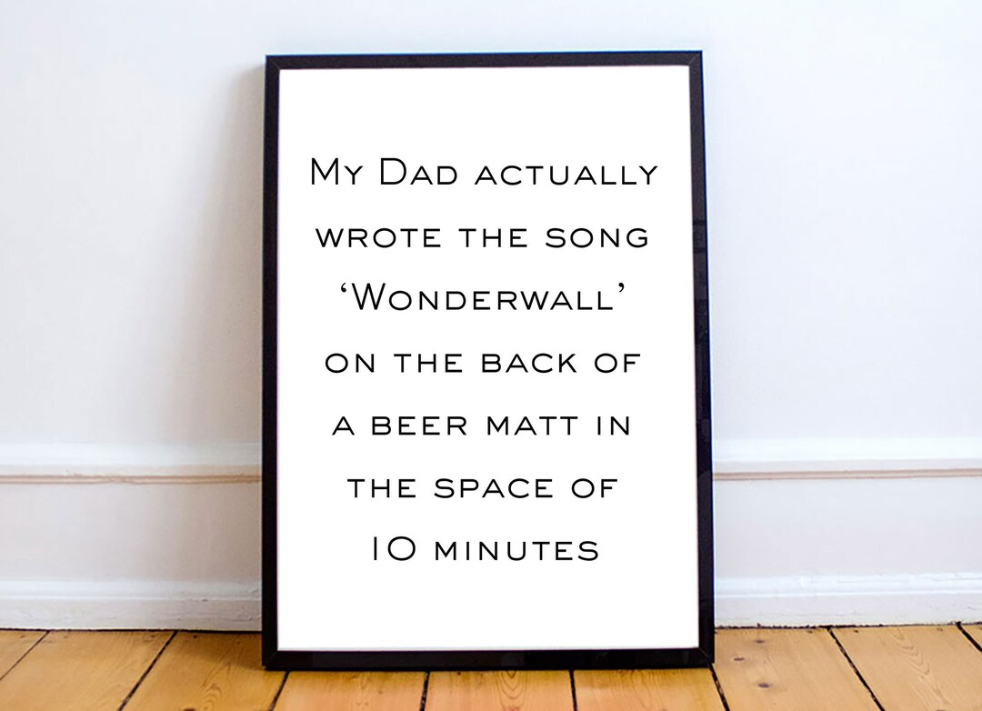 This Country Wonderwall Quote Print, Funny TV Poster - Etsy UK