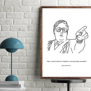 Phoenix Nights Brian Potter Print, Funny Wall Art From a Well Loved ...