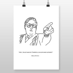 Phoenix Nights Brian Potter Print - Funny Wall Art From a Well Loved ...