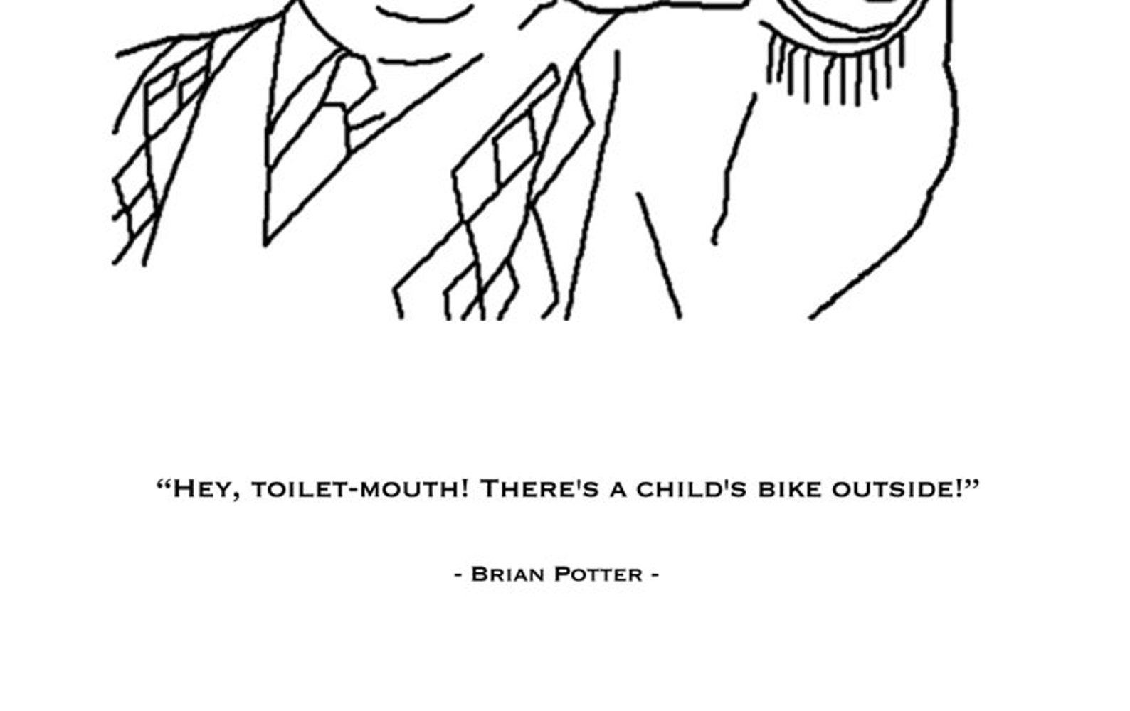 Phoenix Nights Brian Potter Line Drawing Print Quote Peter - Etsy UK