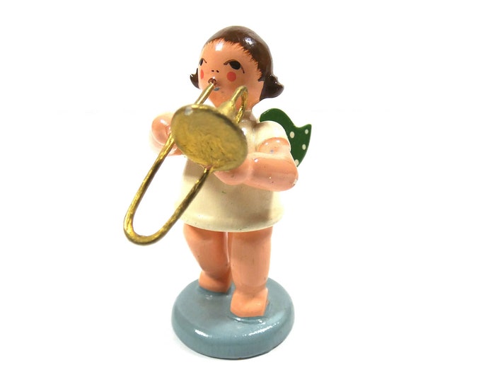 Angel Band, Sliding Trumpet Playing Angel,erzgebirge Figure, Miniature ...