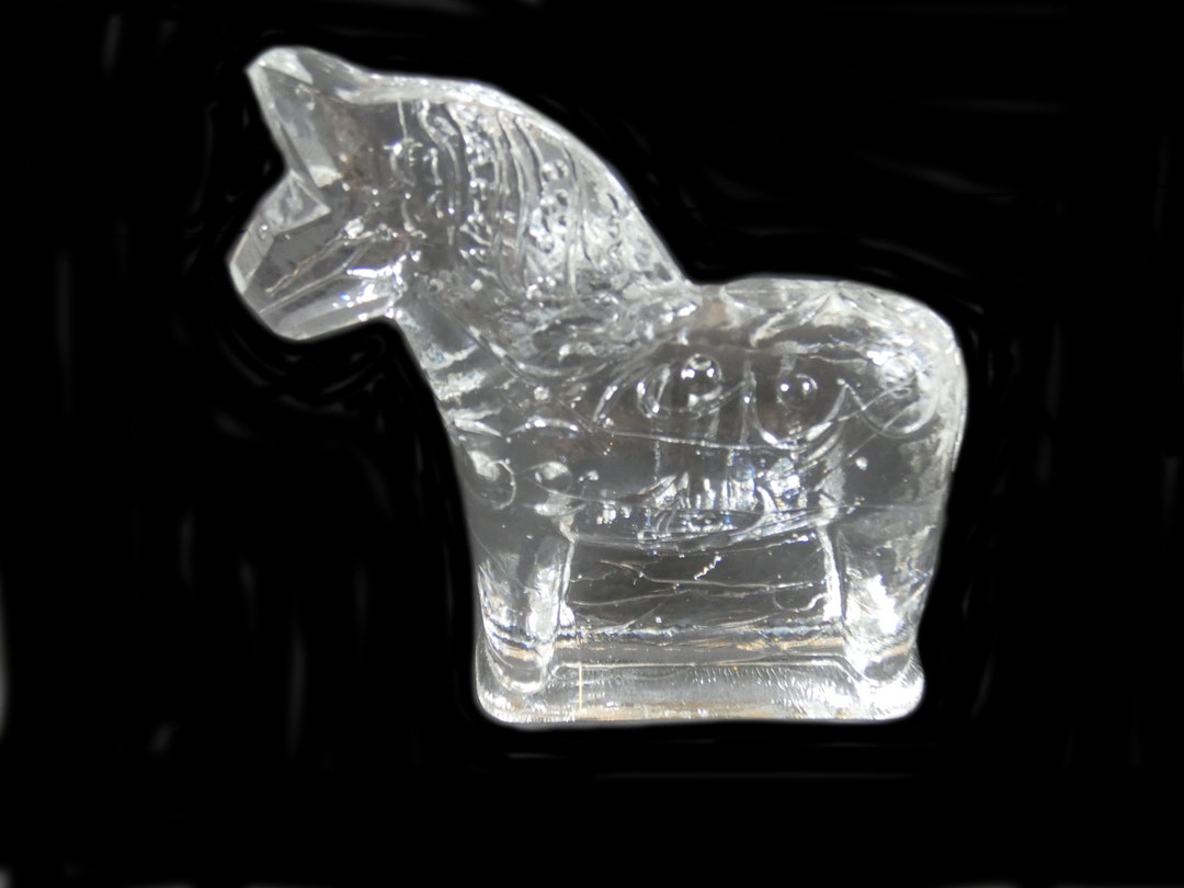 Swedish Paperweight Dalarna Horse, Scandinavian Horse Glass Paperweight ...