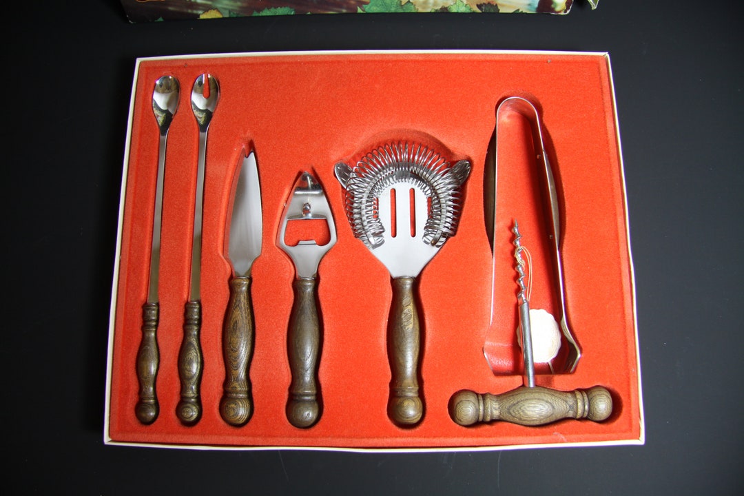 Beautiful Bar Set Wmf Burgund German Bar Set Tafelrunde Etsy