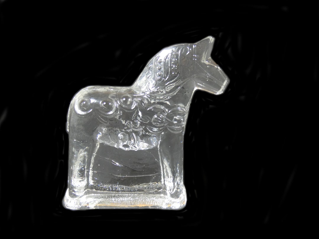 Swedish Paperweight Dalarna Horse, Large/big Scandinavian Horse Glass ...