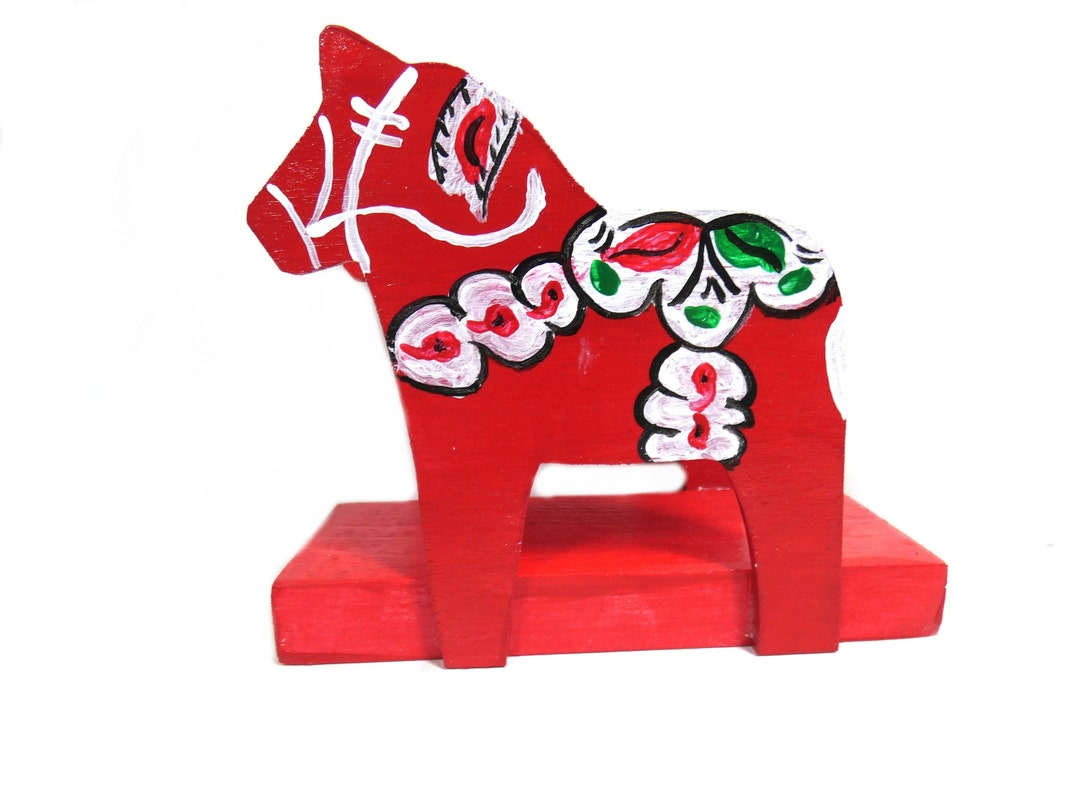 Dalarna Horse Swedish Napkin Holder, Dala Letter Stand, Dalarna Napkin ...