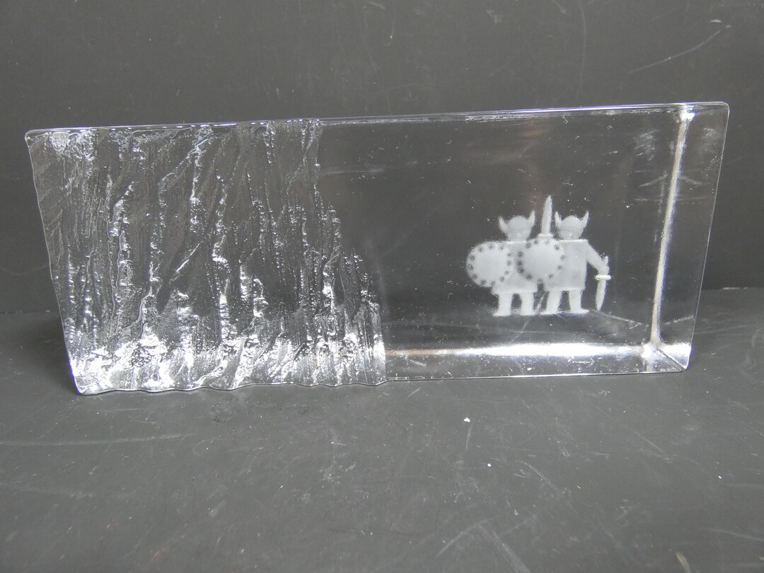 Scandinavian Paperweight, Nybro Viking Glass Big/large Paperweight ...