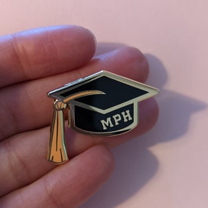 Masters of Public Health Grad Cap Hard Enamel Pin | Lapel Pin ...