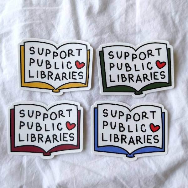 Library Sticker - Etsy