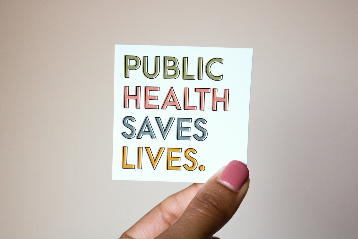 Public Health Saves Lives White Waterproof Vinyl Sticker/ - Etsy