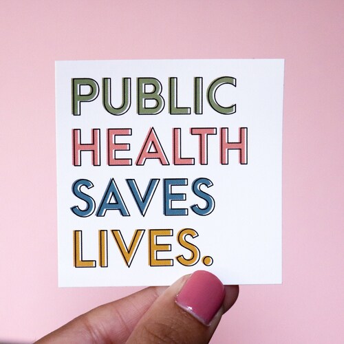 Public Health Saves Lives White Waterproof Vinyl Sticker/ - Etsy