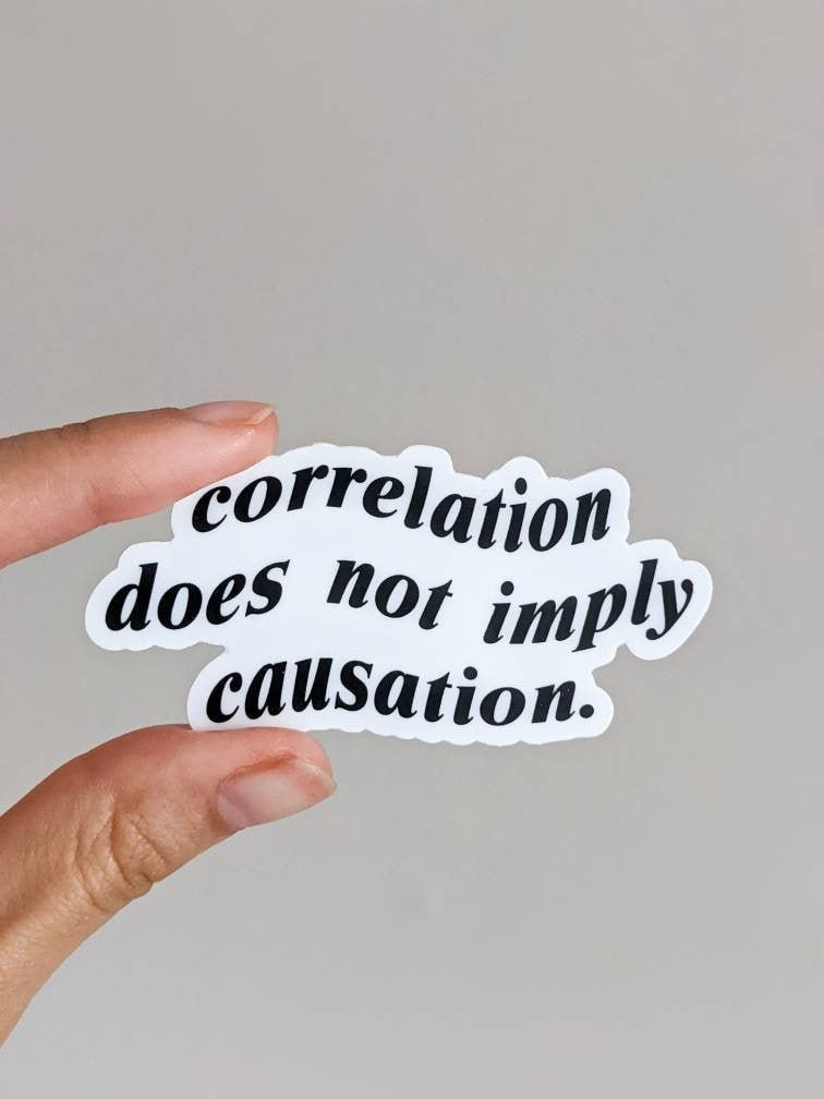 Correlation does not imply causation White Waterproof Vinyl | Etsy