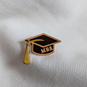 MBA Graduation Cap Enamel Pin | Business School Graduation Gift | MBA ...
