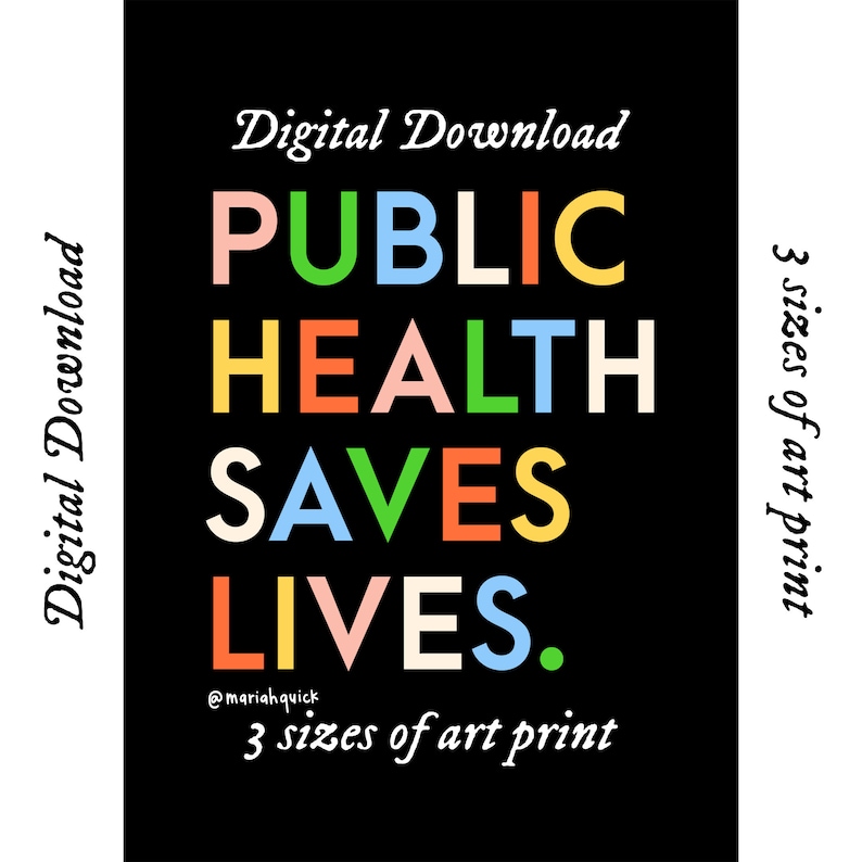 Public Health Saves Lives Printable – Instant Digital Download Wall Art ...