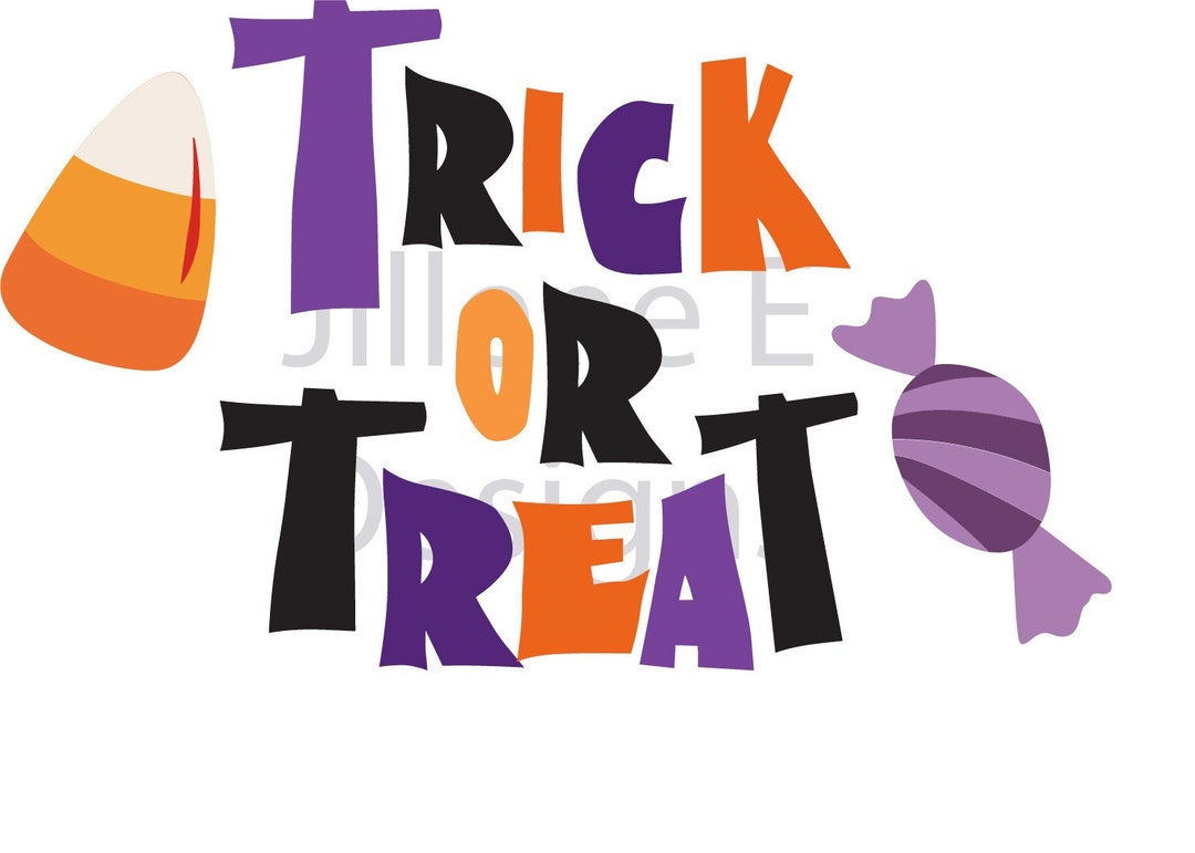 Trick or Treat Clip Art, Halloween Clipart, Halloween PNG, Halloween ...