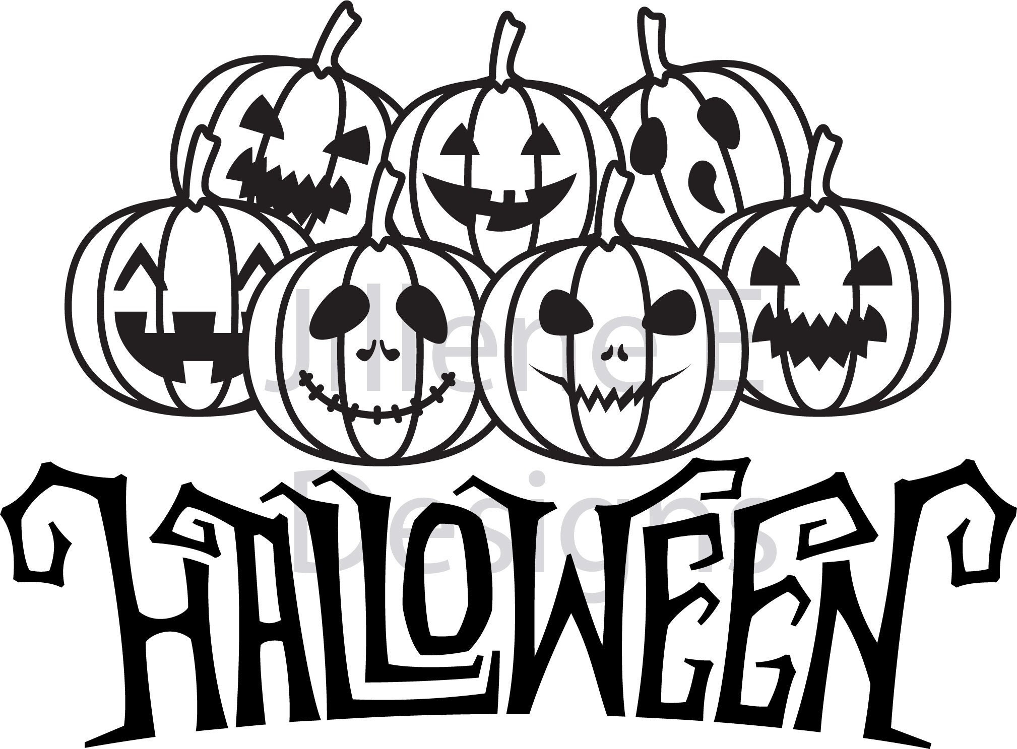 Halloween Pumpkins SVG, Halloween Clipart, Halloween PNG, Pumpkin ...