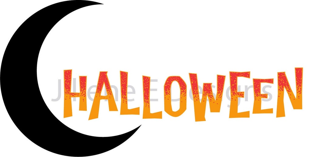 Halloween Crescent Moon Clipart, Halloween SVG, Moon SVG, Moon Clipart ...