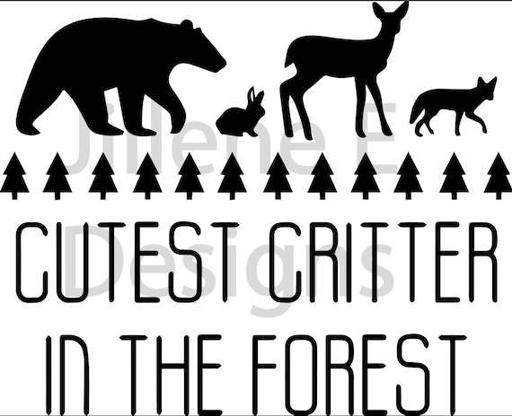 Cutest Critter in the Forest SVG Baby SVG Baby Onesies SVG - Etsy