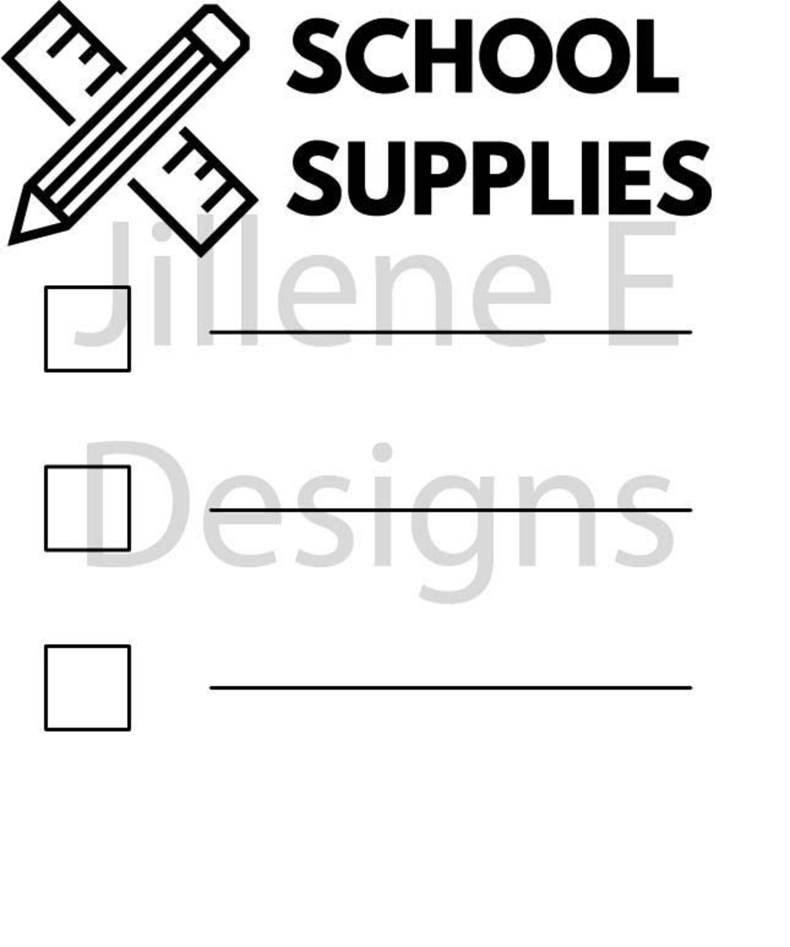 School Supplies Clip Art, School Supplies SVG, School Clip Art, Teacher ...