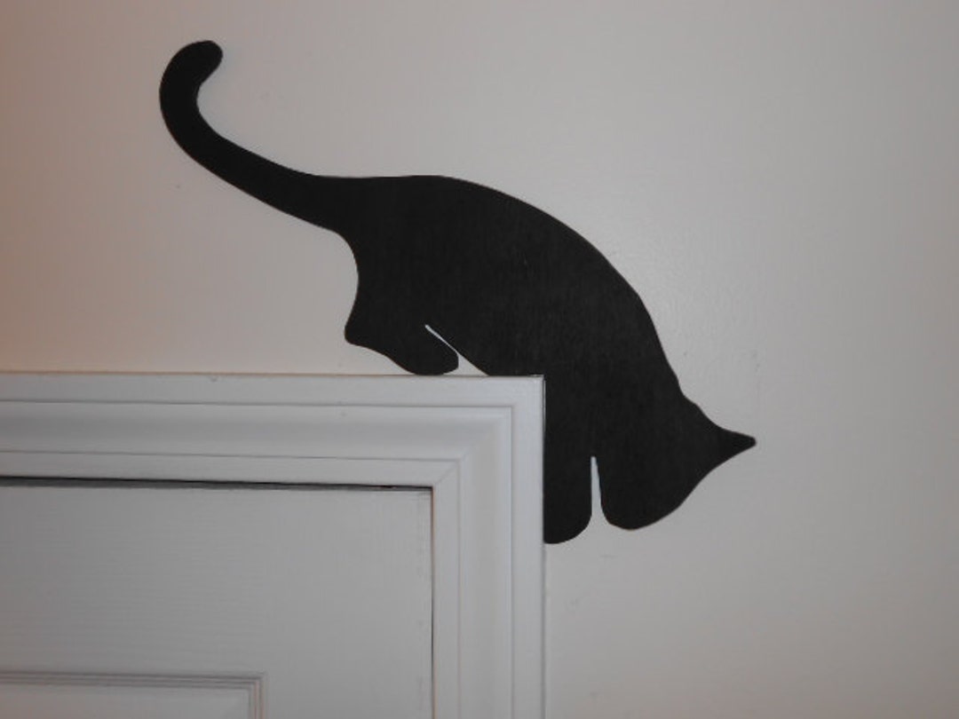 Wood Cat Door Topper four Poses - Etsy