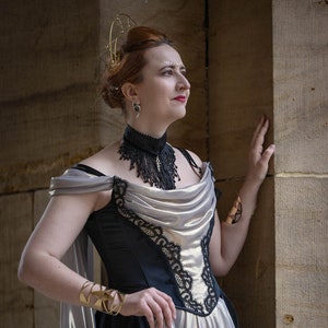 Solar Eclipse Dress, Gothic Elven Wedding Dress, LARP Costume, Ren ...