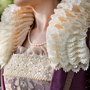 Creamy Elizabethan Neck Ruff, Tudor Ruffled Collar, Historical ...