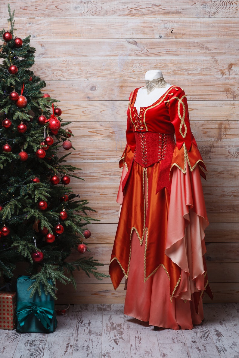 Fantasy Phoenix Dress Autumn fairy dress Priestess dress | Etsy