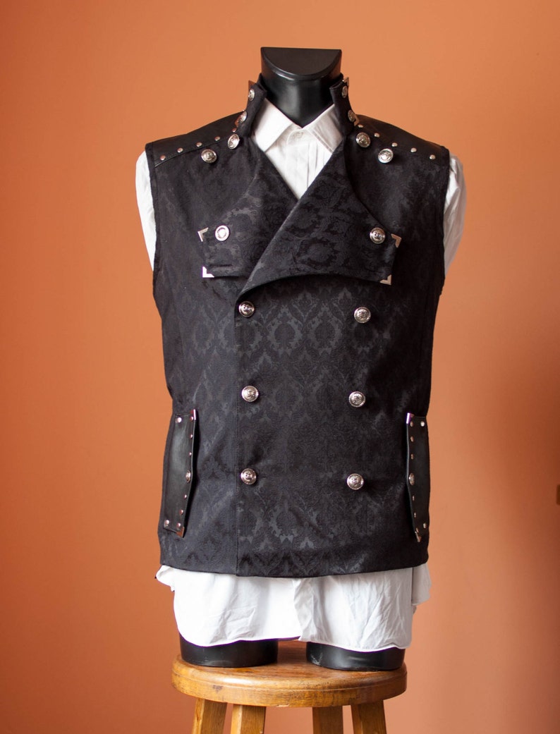 A Double-breasted Steampunk Vest Steampunk Waistcoat - Etsy