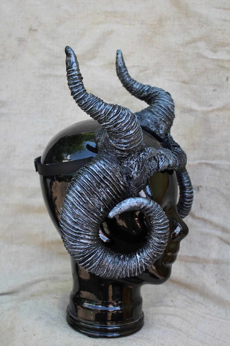 Black Horns Dragon Headpiece Tiefling Demon Headdress Succubus - Etsy
