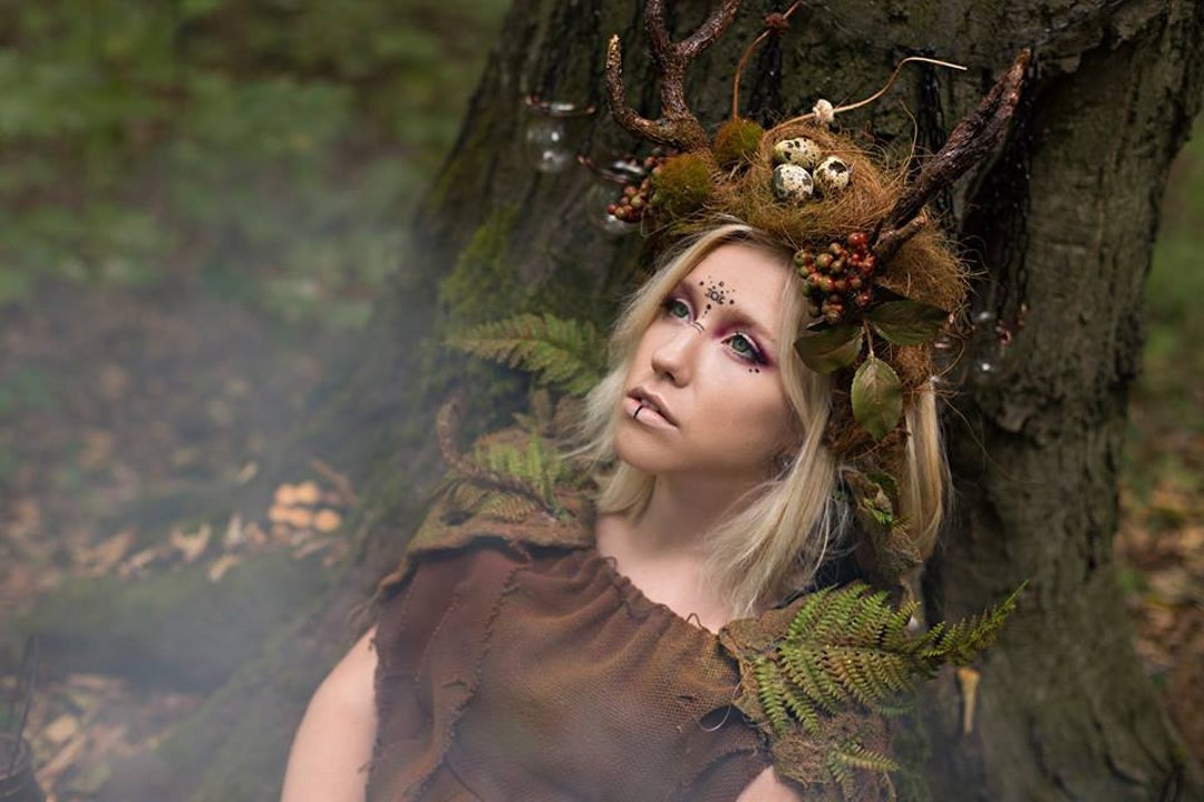 Druid Horns Headdress Druid Costume Acsessories Pagan Headpiece Fairy ...