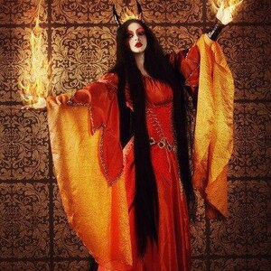 Fantasy Phoenix Dress Autumn fairy dress Priestess dress | Etsy