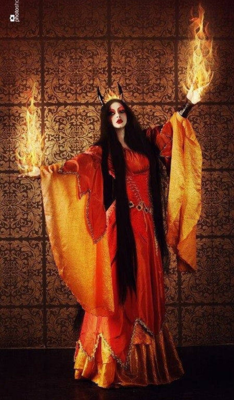 Fantasy Phoenix Dress Autumn fairy dress Priestess dress | Etsy