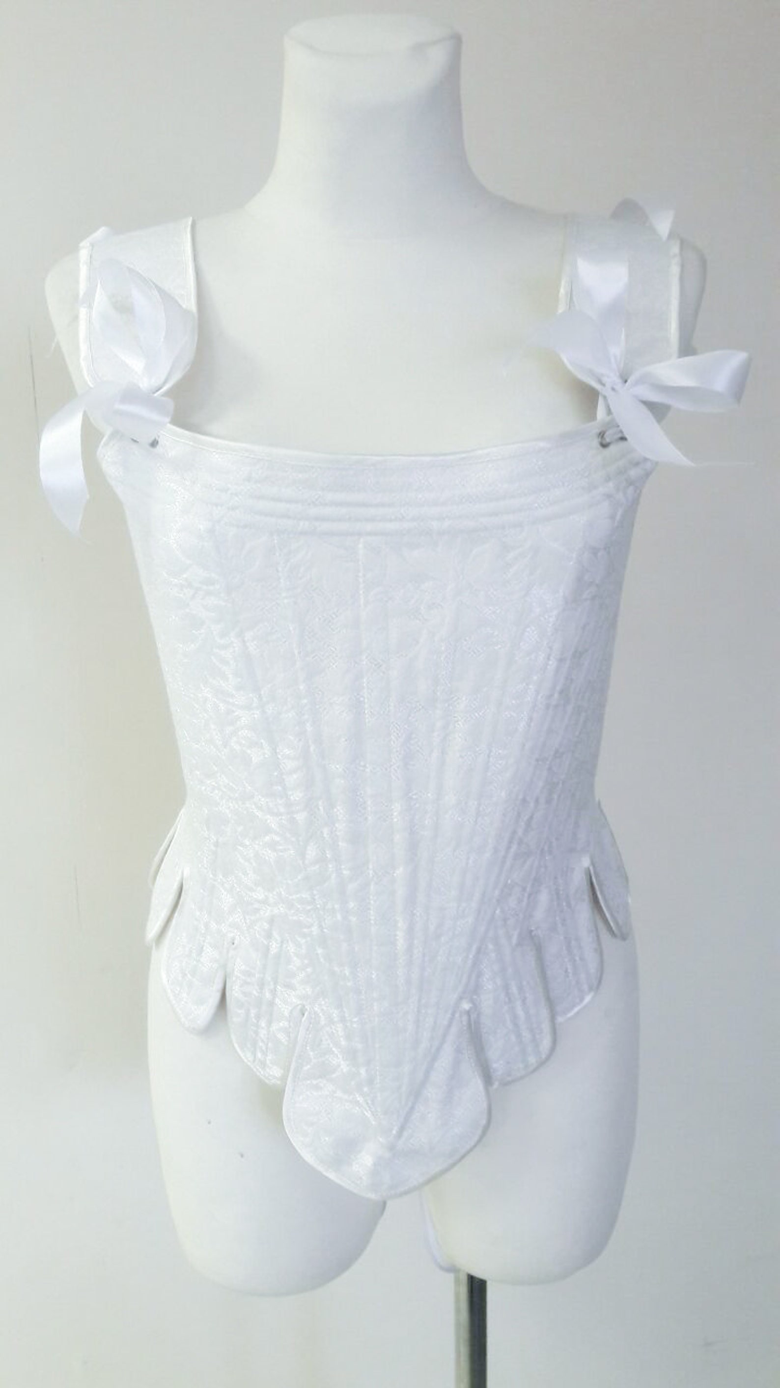 White Rococo Corset Historical Reenactment Corset 18th - Etsy