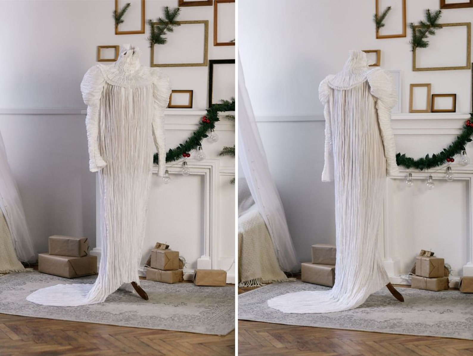 White Edith Cushing's Silk Nightgown, Crimson Peak Edwardian Dress ...