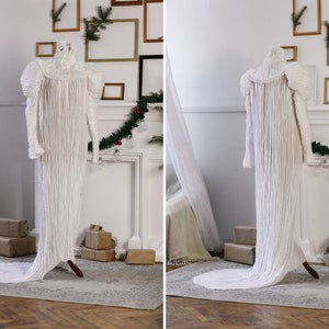 White Edith Cushing's Silk Nightgown, Crimson Peak Edwardian Dress ...