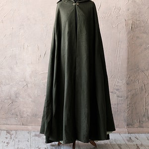Long Wool Cloak With Pockets and Arm Slits, Fantasy Medieval Cloak With ...