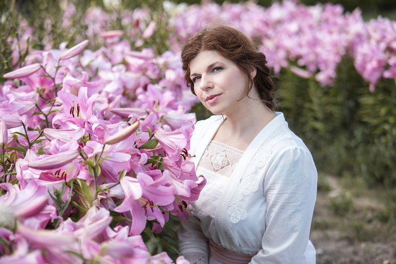 Edwardian Style Costume Cottage Core Prairie Dress Cotton - Etsy