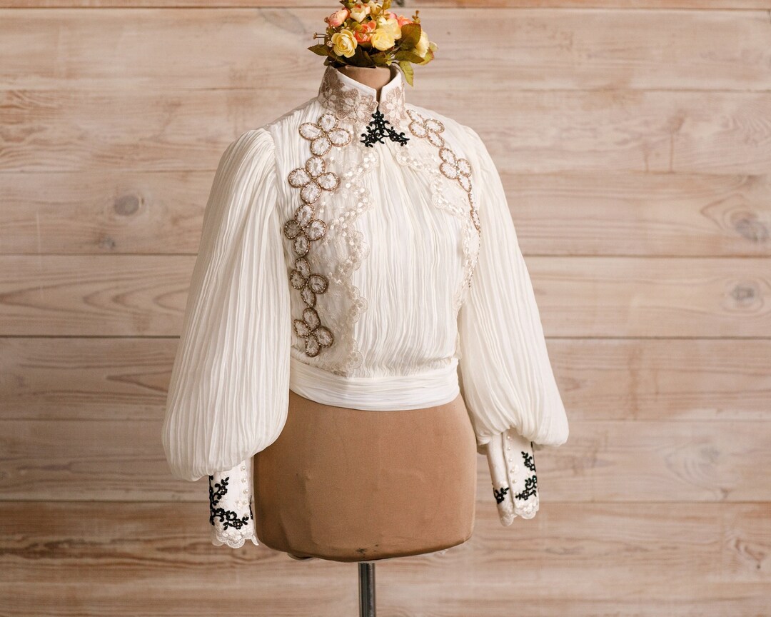 Edwardian Blouse, Edith Cushing's Shirt, Edwardian Clothing, Crimson ...