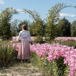 Edwardian Style Costume, Cottage Core Prairie Dress, Cotton Skirt With ...