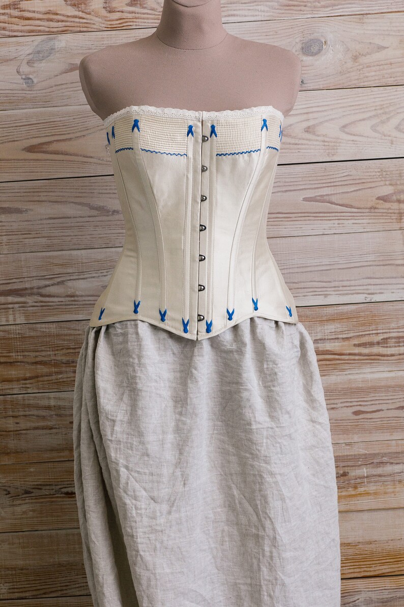 Overbust Historical Corset With Flossing Victorian Underwear - Etsy