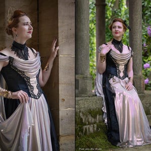 Solar Eclipse Dress, Gothic Elven Wedding Dress, LARP Costume, Ren ...